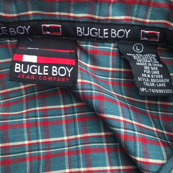 Bugle Boy | Shirts | Vintage 202 Bugle Boy Long Sleeve Shirt Zippered ...
